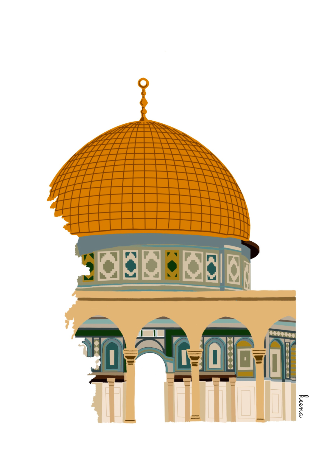 Print - Dome of the Rock - Heena C Khan